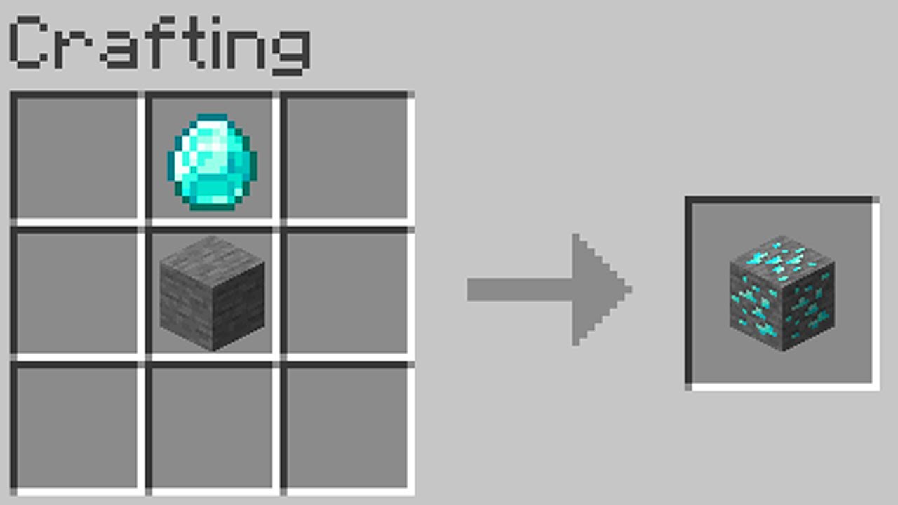 how to craft ores in minecraft - YouTube