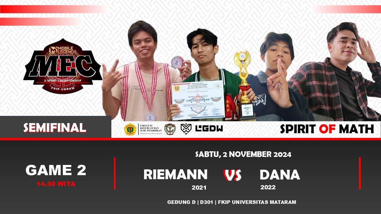 RIEMANN VS DANA | MEC MLBB JILID II 2024 | Math Sport Competition ...