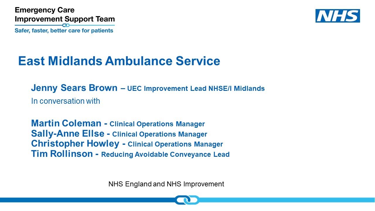 ECIST Bitesize Podcast Series - East Midlands Ambulance Service - YouTube