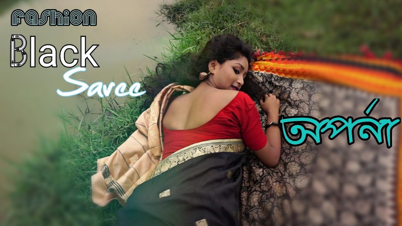 Aparna In Black Saree | Bong Beauty| Fashion Saree Shoot - YouTube