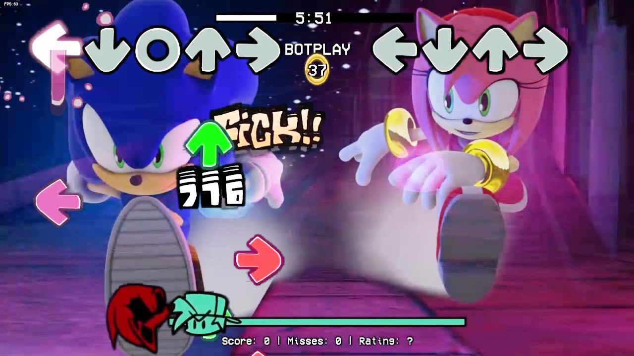 Friday Night Funkin' Amy and Sonic's Romantic Run - FNF be like - YouTube