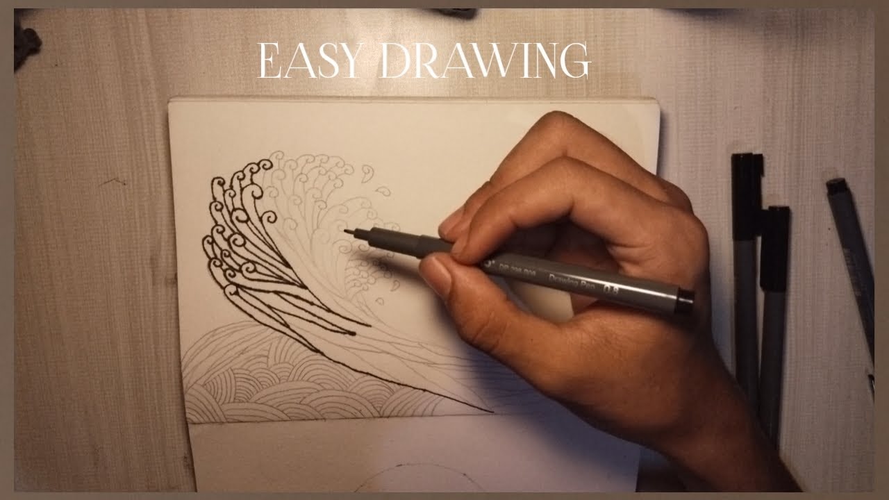 gambar ombak unik 🌊 | easy drawing - YouTube