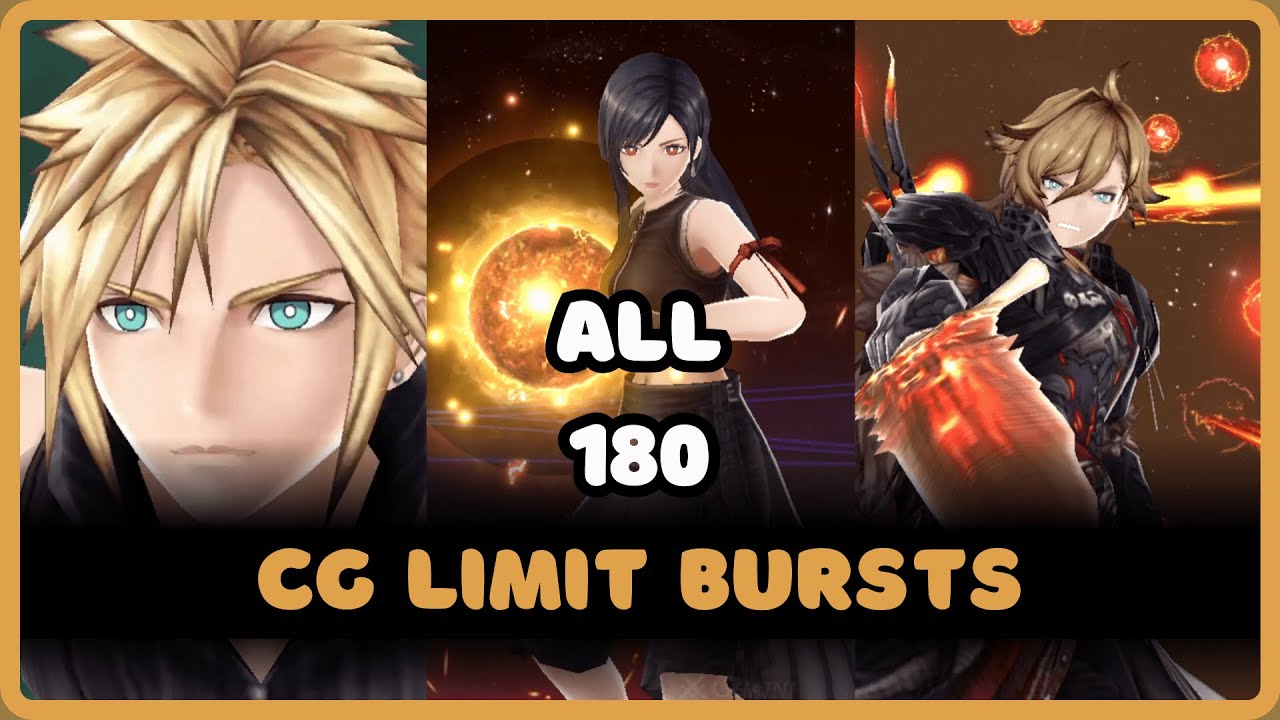 All 180 Characters CG Limit Bursts | War of the Visions: Final Fantasy ...