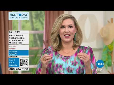 Bell Howell Rechargeable Aqua Breeze Misting Fan - YouTube