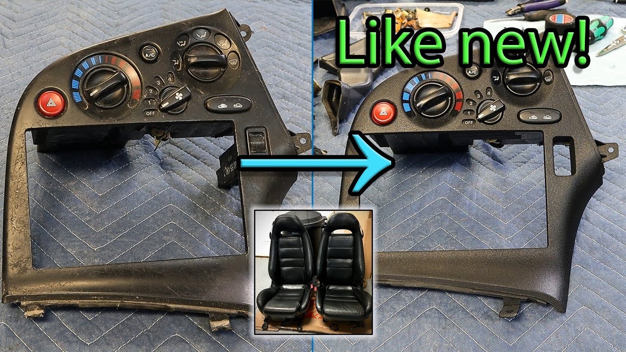 FD RX7 Dash Bezel Painting and New (to me) Seats - YouTube