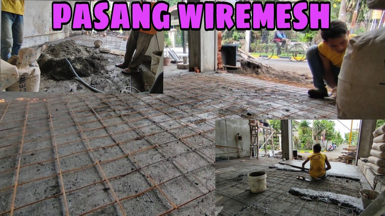pasang wiremesh dan pengecoran lantai garasi part 1 - YouTube