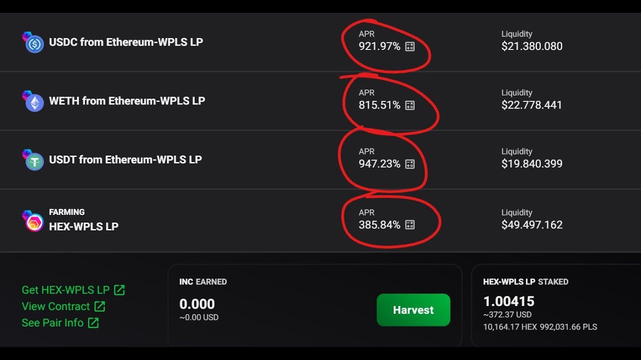 Pulsechain PLS, PLSX und Hex Preise mit OKX und dem Farming (+ siehe ...