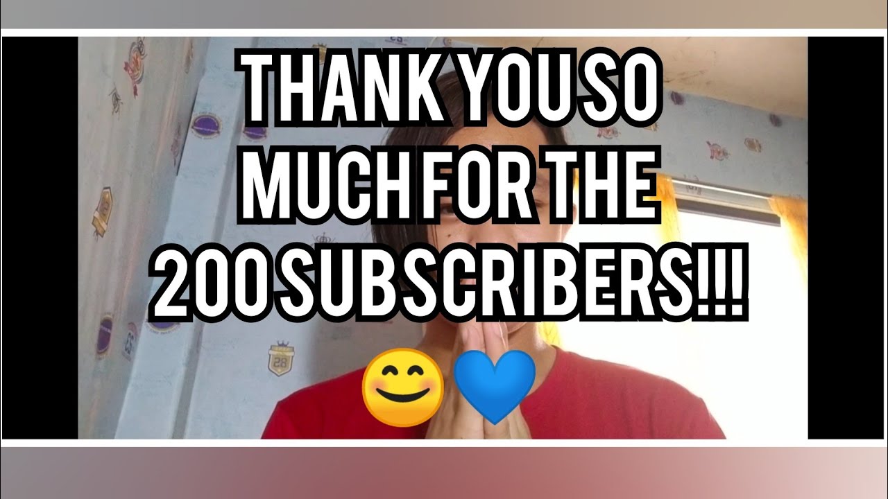 Thank You so much for 200 Subs!!!😃😊💙 - YouTube