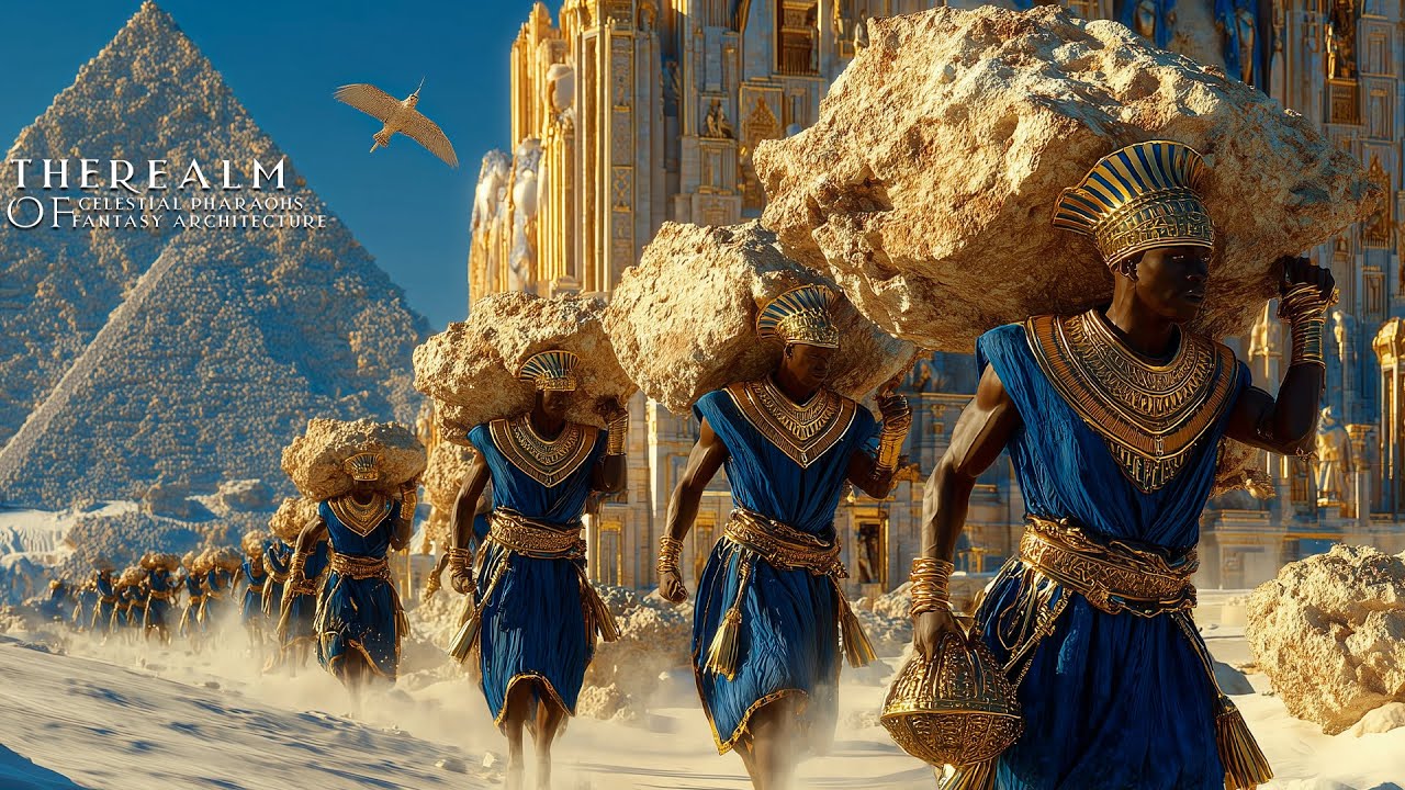 The Realm of Celestial Pharaohs | Breathtaking Fantasy Architecture ...