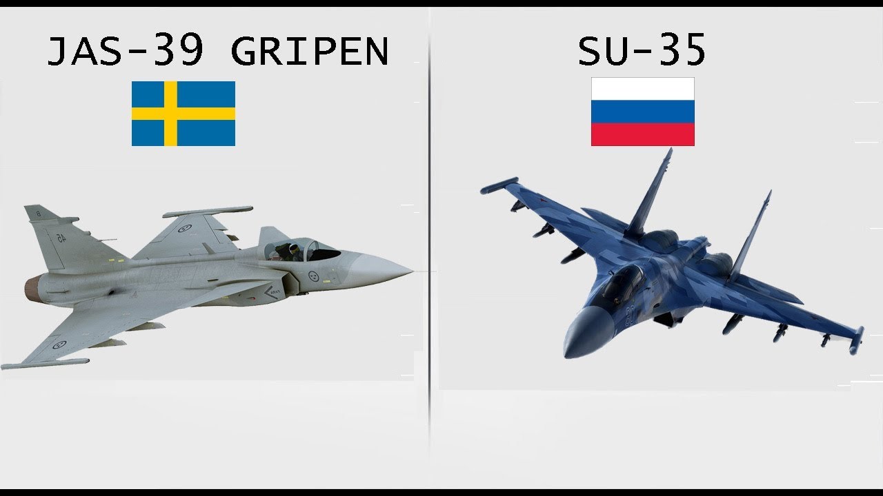 JAS 39 GRIPEN VS SU 35 - YouTube