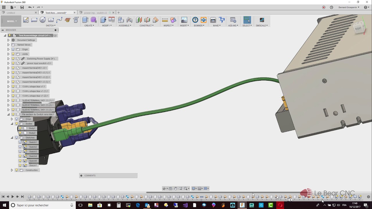 Court Métrage 25 - Modélisation câblage électrique. - YouTube