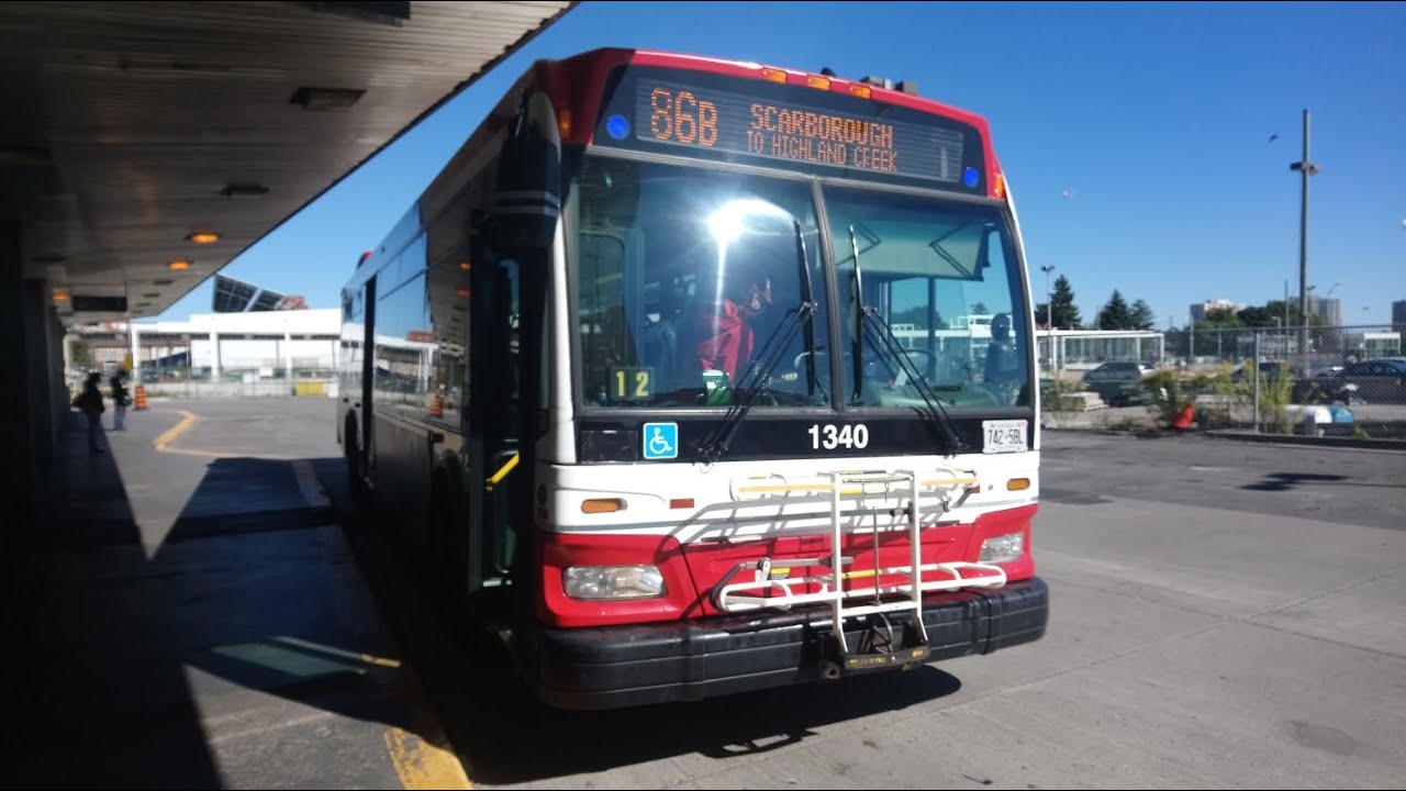 TTC BUS 1340 ON ROUTE 86B SCARBOROUGH TO HIGHLAND CREEK - YouTube