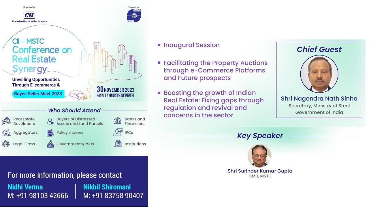 CII - MSTC Conference on Real Estate Synergy - 30 November 2023 - YouTube