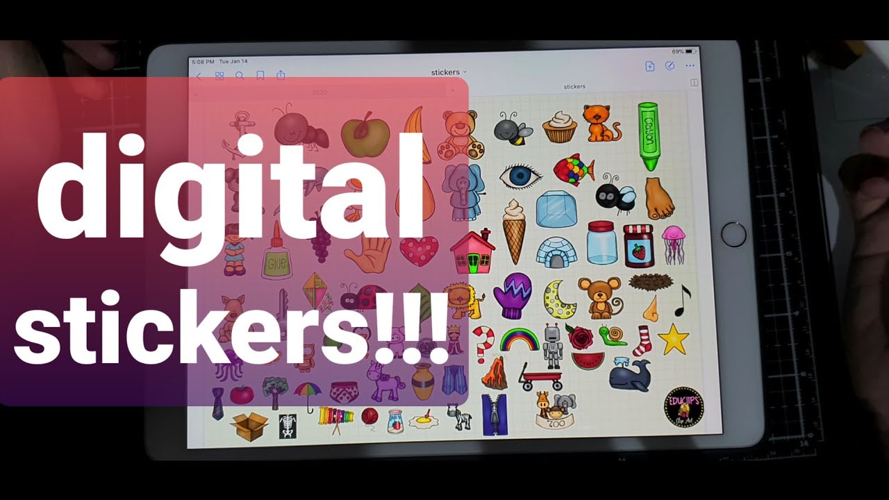 Digital Stickers / Clipart for Digital Planners - YouTube