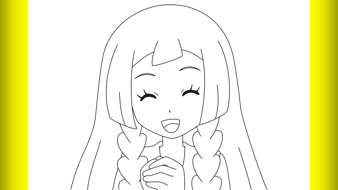 How To Draw Lillie Pokemon Step By Step / Drawing Creation / - YouTube