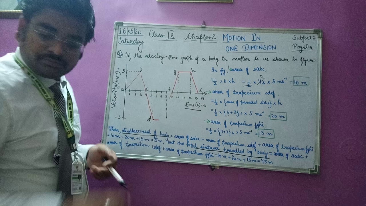 Class 9 velocity time graph Q1 - YouTube