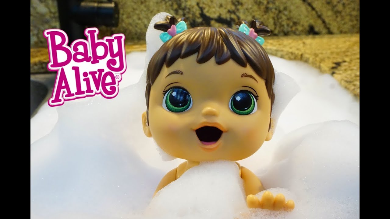 Baby Alive Doll Bedtime Routine, Swimming, Eating Dinner and Bath Time ...