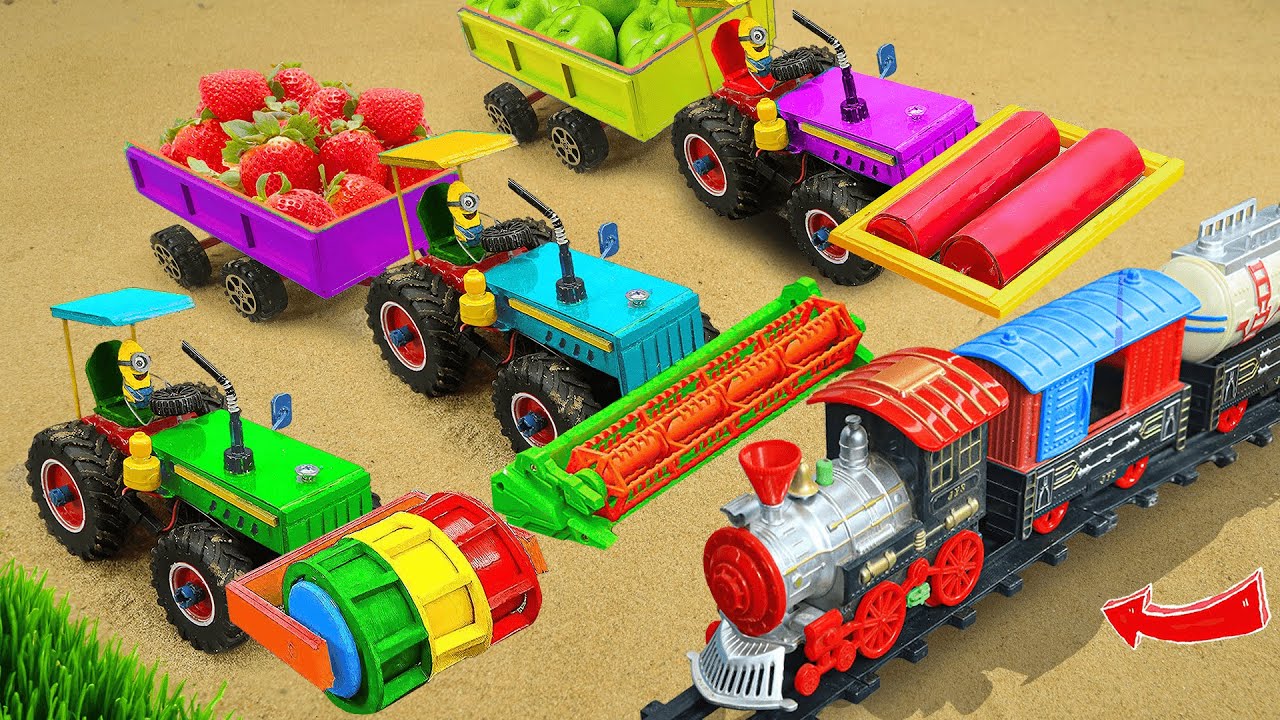 Diy mini truck trolley sand loading science project | Diy tractor ...