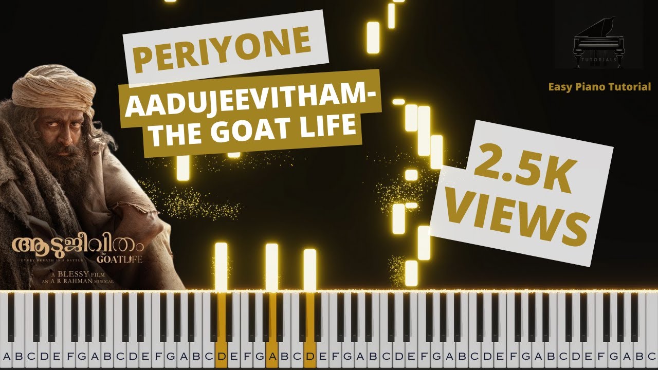 Periyone | Aadujeevitham-The Goat Life | Piano Tutorial - YouTube