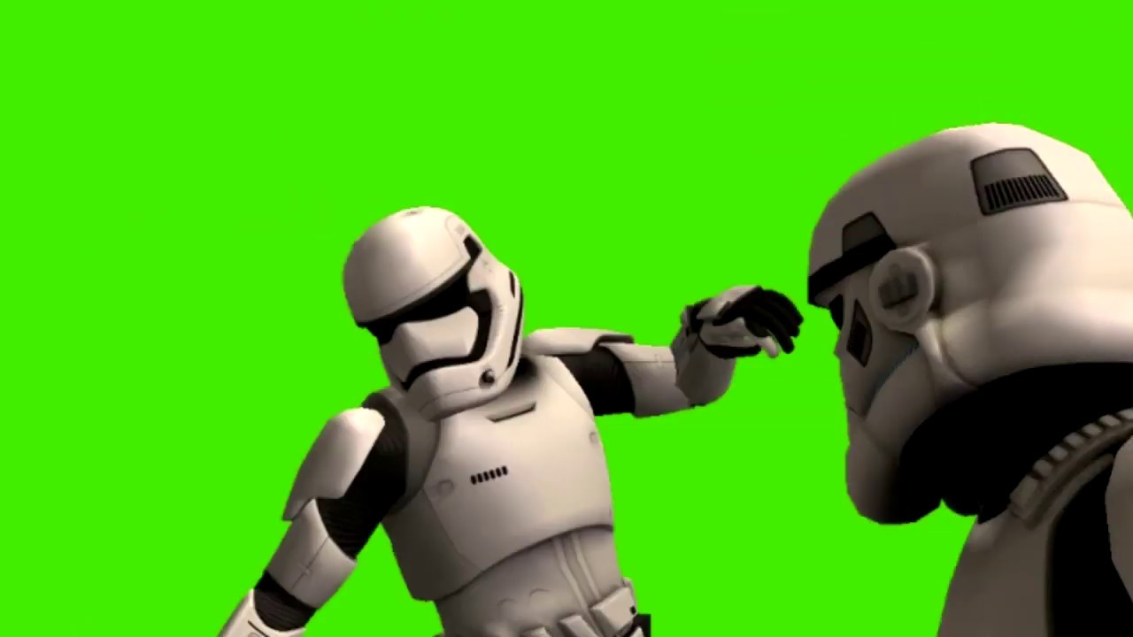 Green Screen First Order Stormtrooper Vs Imperial Stormtrooper Fight ...