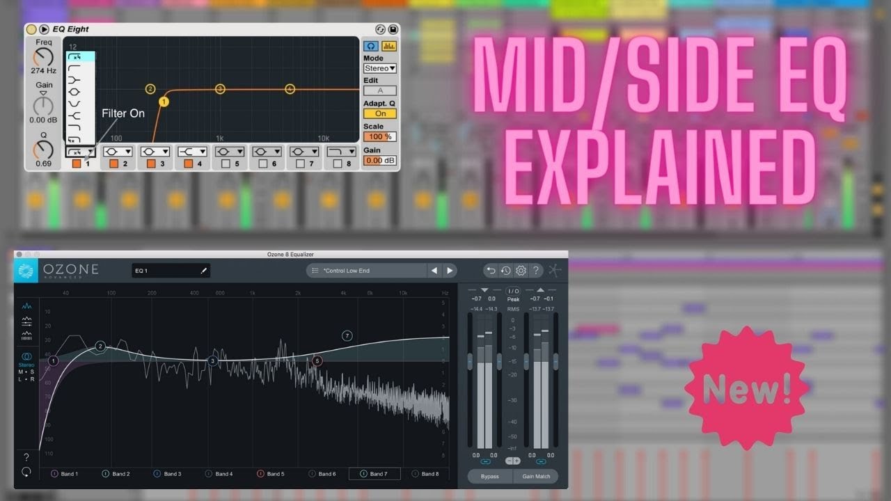 How to use mid /side eqaulizer | Audio effects tutorial | EQ 8 & Ozone ...