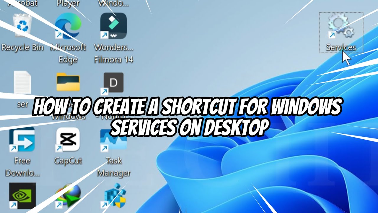 How to Create a Shortcut for Windows Services on Desktop - YouTube