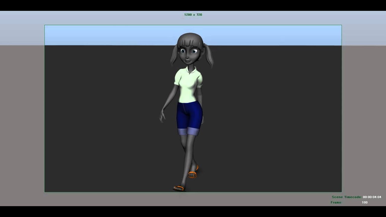 Maya Girl Walk Cycle - YouTube
