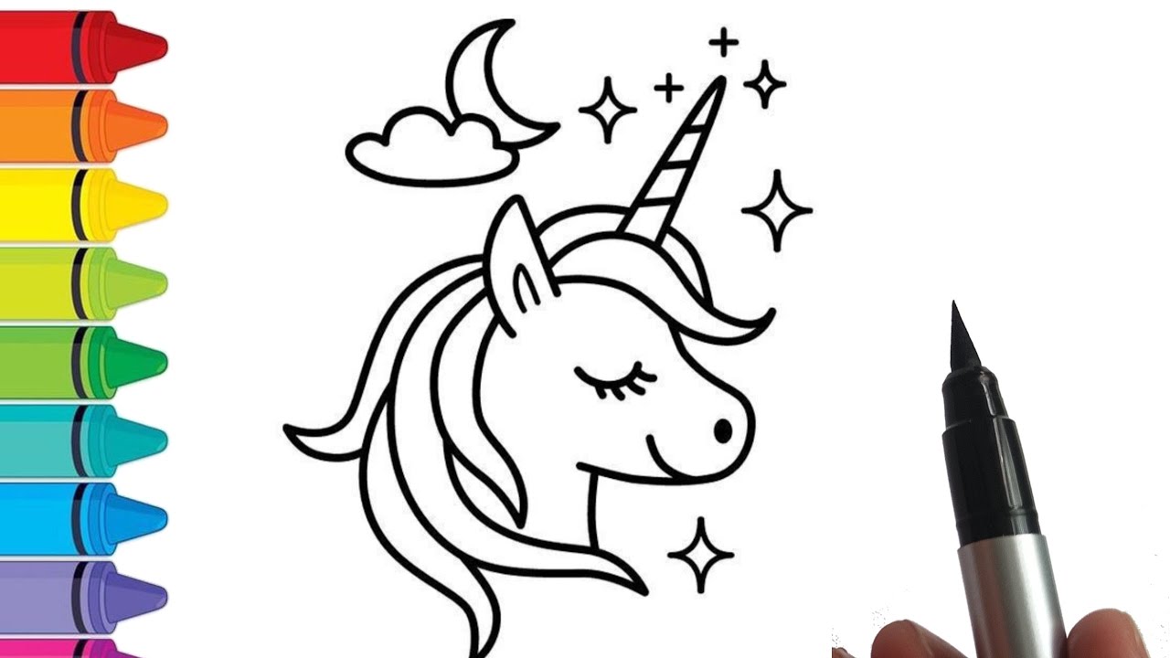 How to draw unicorn/ Let's draw unicorn/ easy drawing/Dessinons la ...