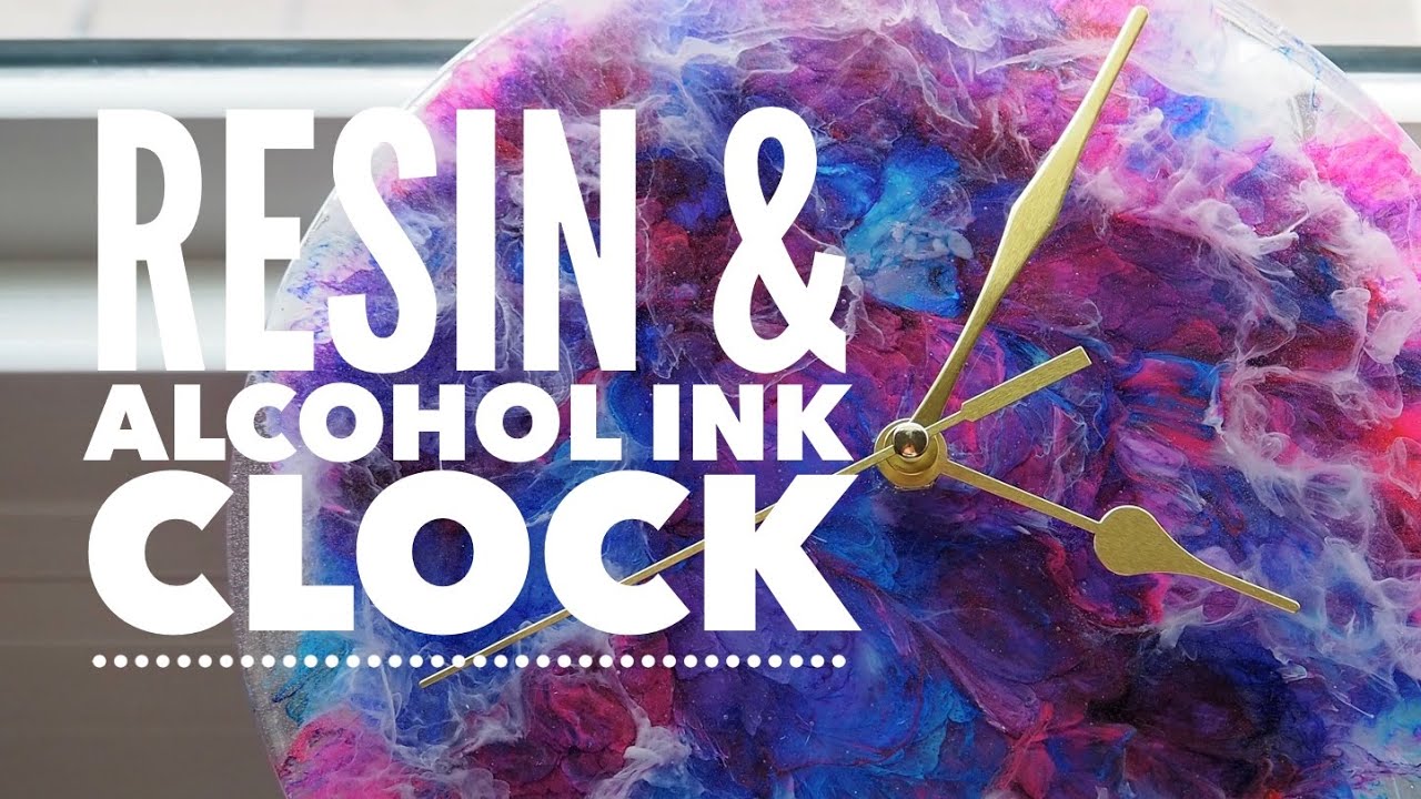 Easy DIY Epoxy Resin & Alcohol Ink Clock - Beginners Tutorial - YouTube