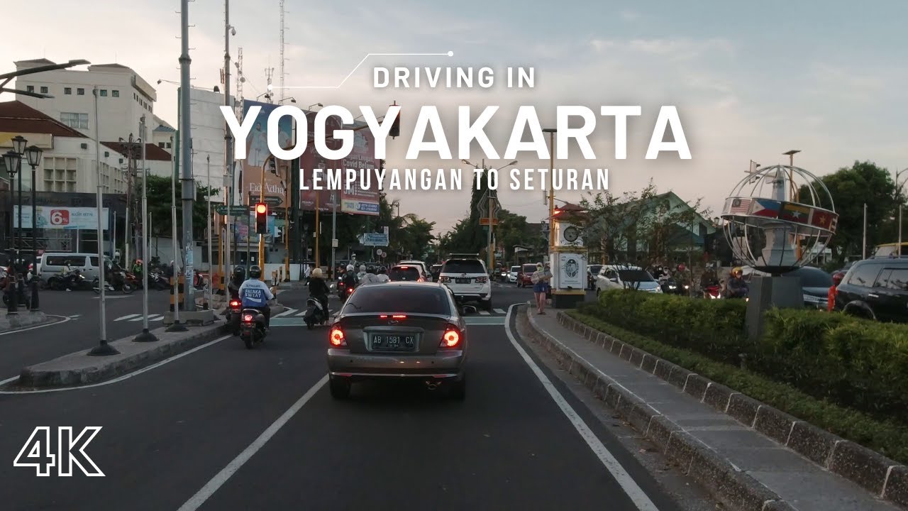 Yogyakarta 4K - Jalan Dr. Sutomo to Jalan Seturan Raya - Sunset Drive ...