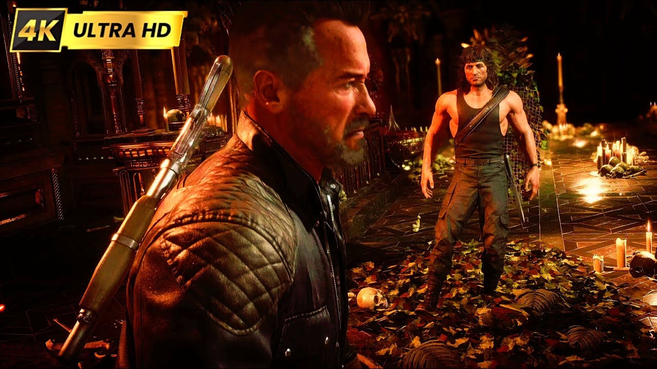TERMINATOR vs RAMBO - Mortal Kombat [ 4K UHD HDR 60FPS ] - YouTube