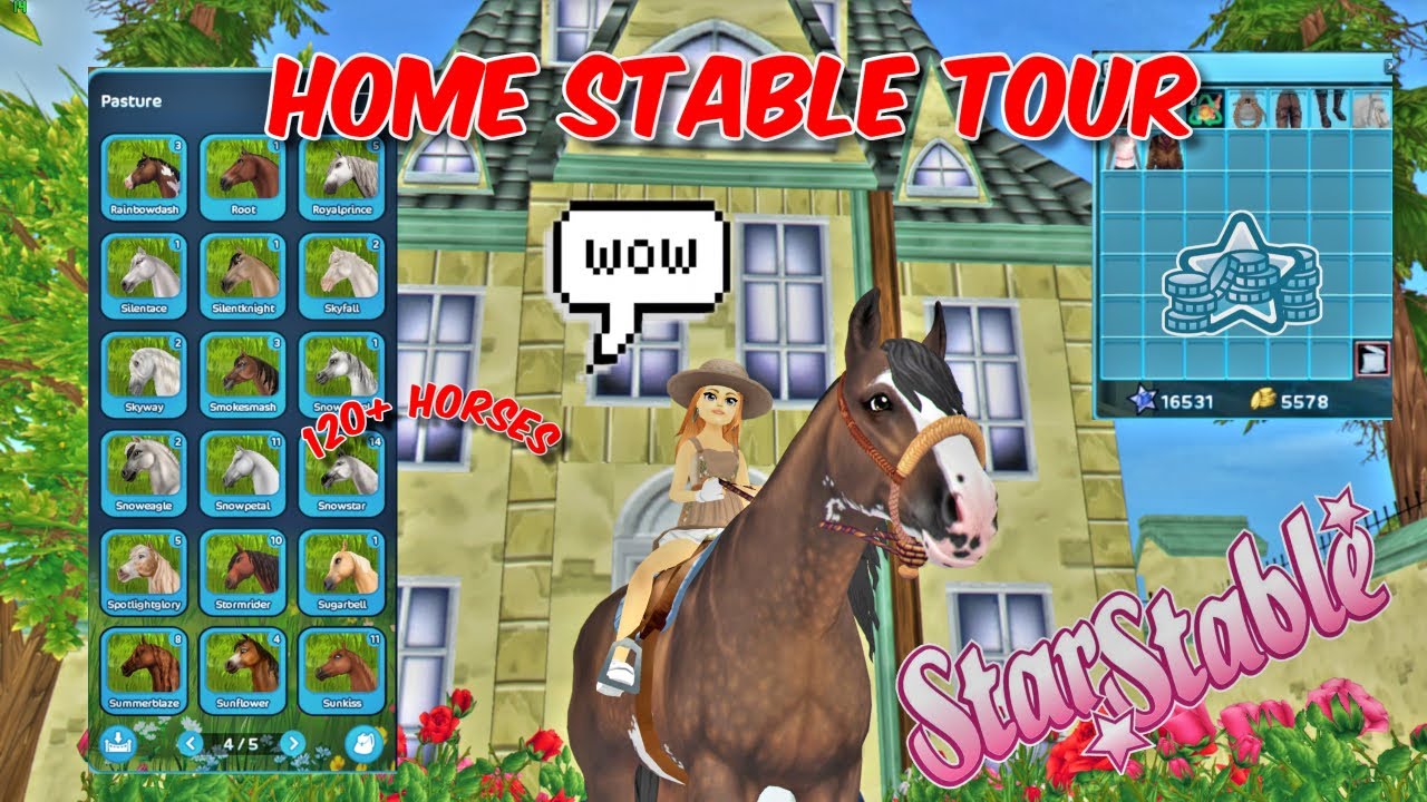 HOME STABLE TOUR!🐴 (120+ HORSES) ~ Star Stable - YouTube