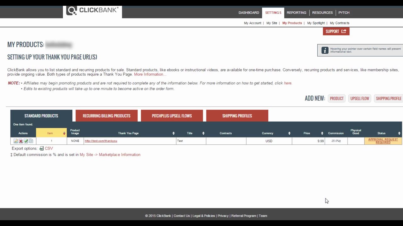 Clickbank - How to add a product to ClickBank - YouTube