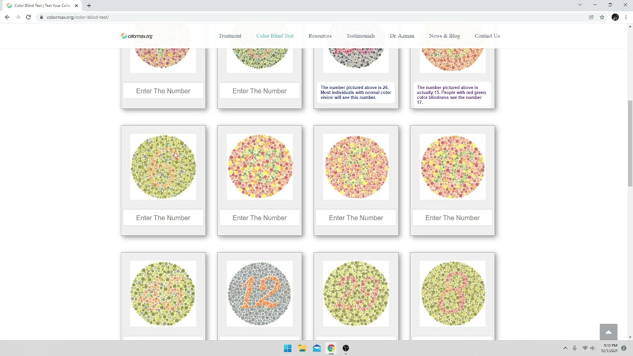 Color blind test - YouTube