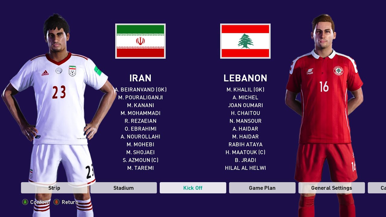 eFootball PES 2021 - Iran vs Lebanon GAMEPLAY PC 2023 - YouTube