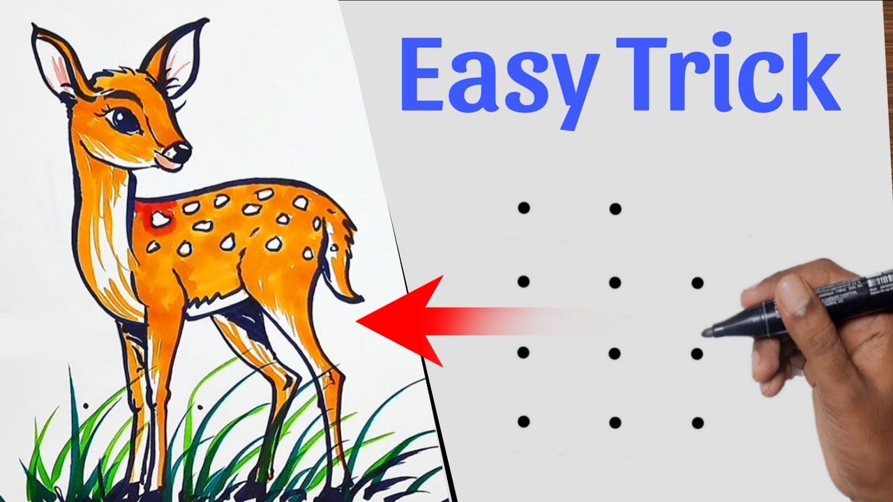 How to Draw a Deer Easily | Step-by-Step Deer Drawing Tutorial for ...