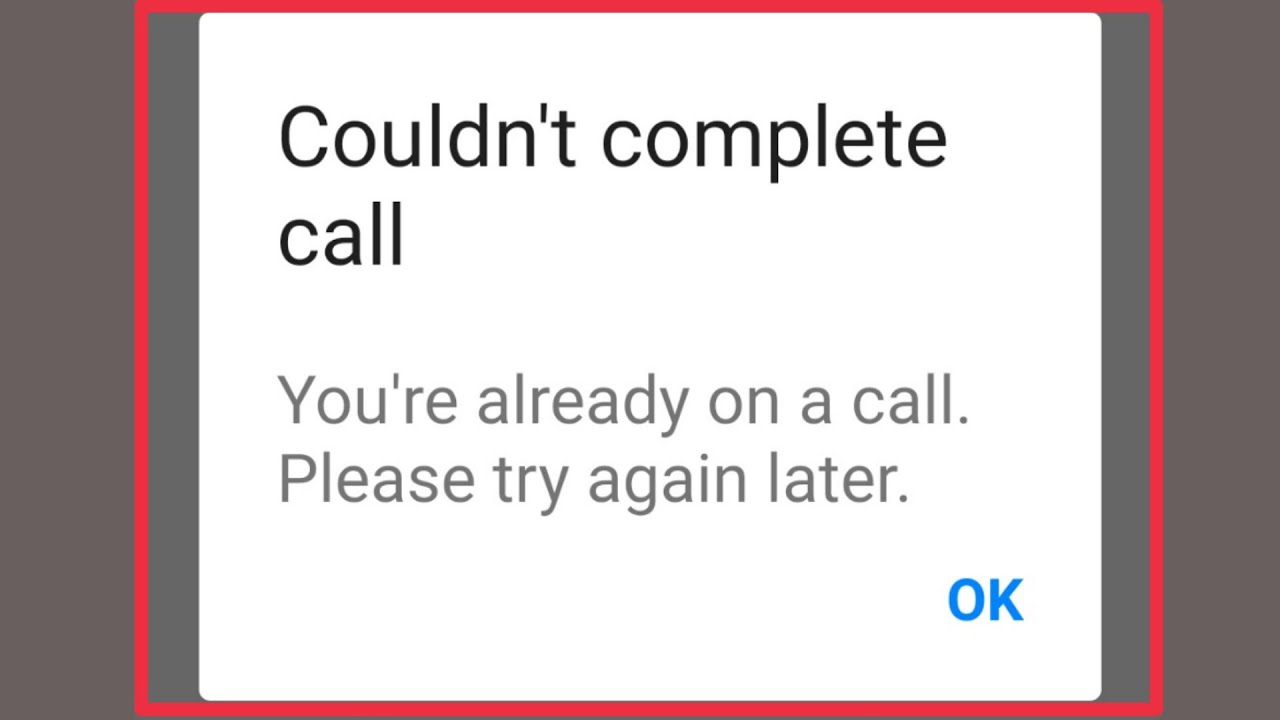 How To Fix Messenger Couldn't Complete Call | You're Already On a Call ...