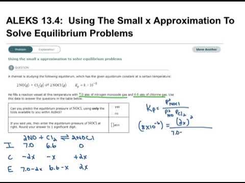 ALEKS: Using The Small x Approximation To Solve Equilibrium Problems - YouTube