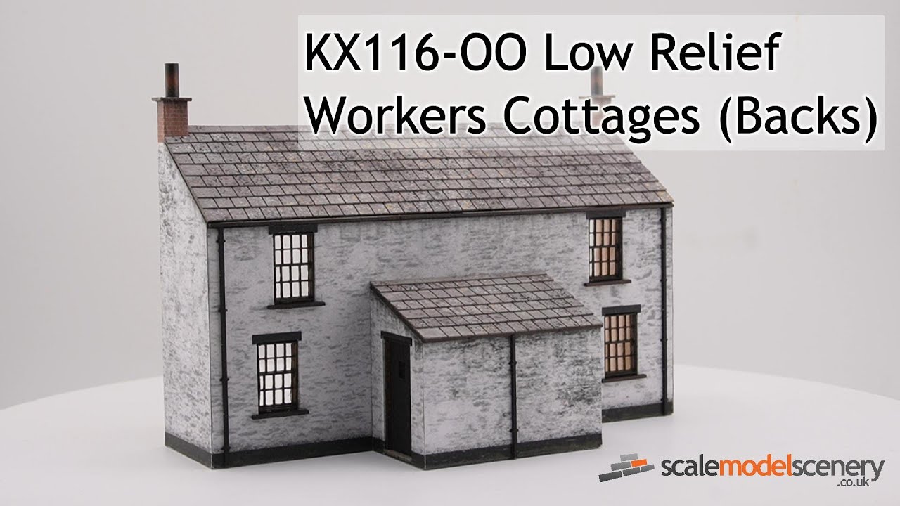 KX116-OO Low Relief Workers Cottages (Backs) OO Scale Kit From Scale ...