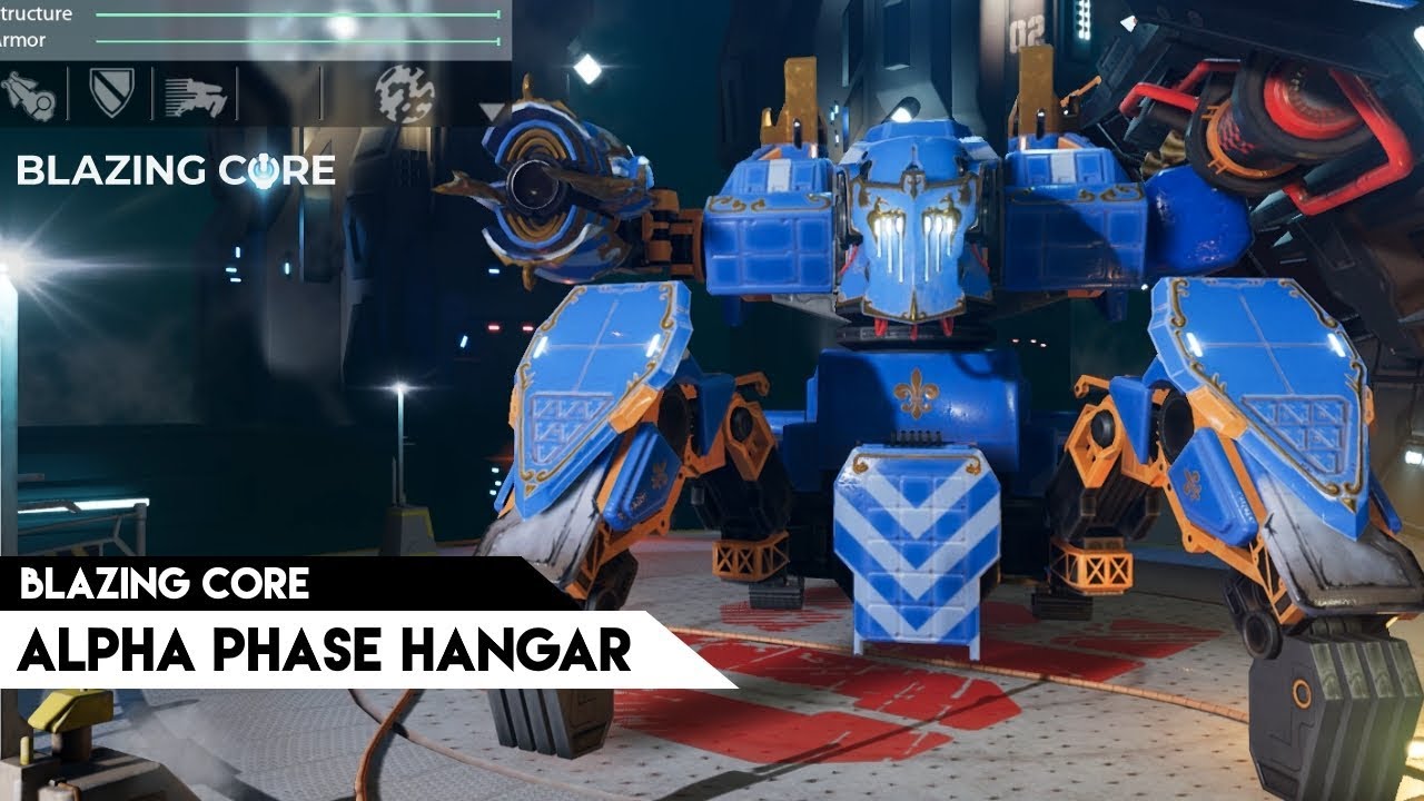 Blazing Core - Mech selection hangar (Alpha phase) - YouTube