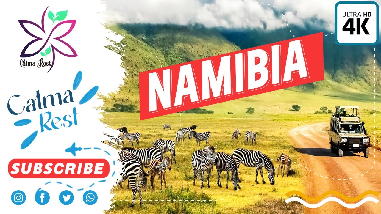FLYING OVER NAMIBIA (4K UHD) - Relaxing Piano Music With Beautiful ...