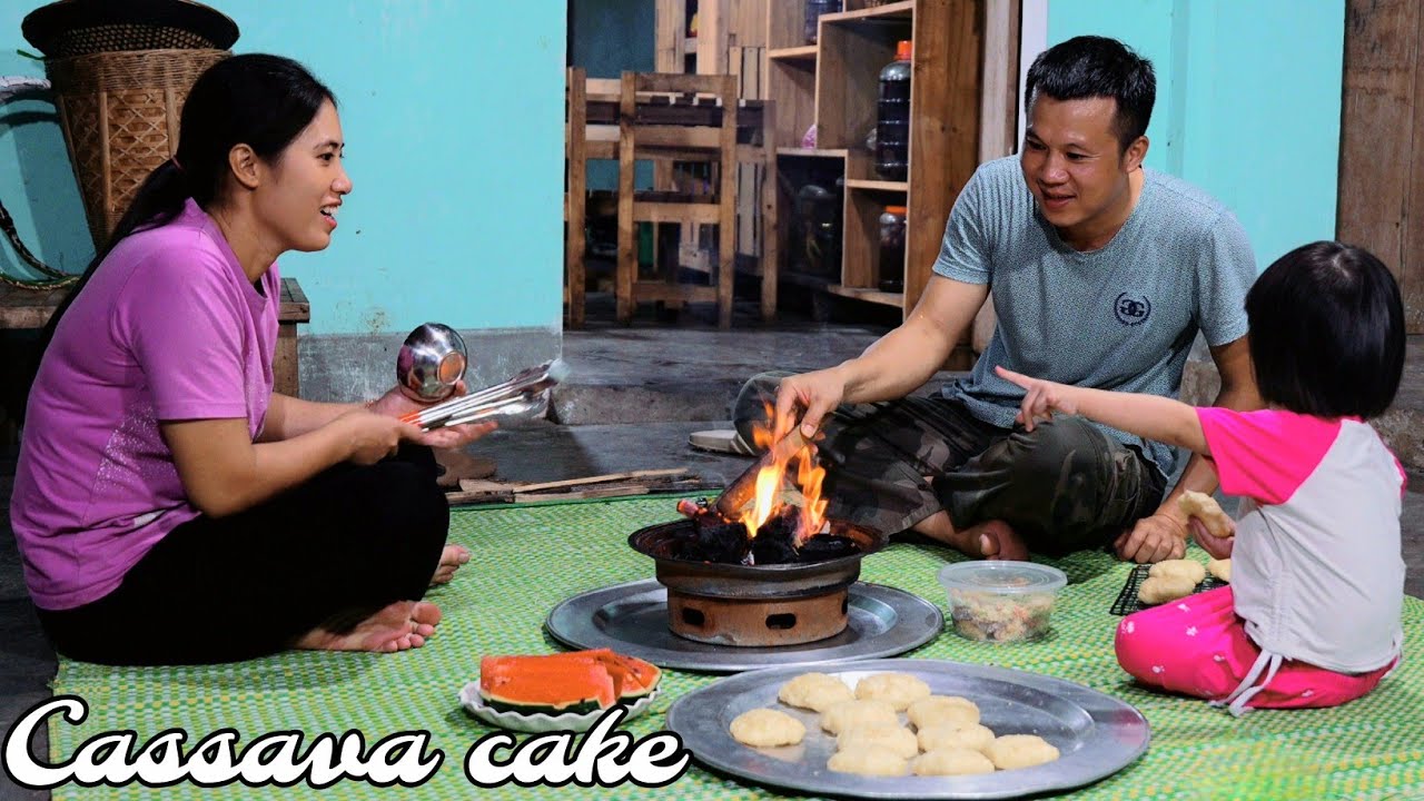 Colorful cassava cakes. Peaceful life with baked cassava cakes - YouTube