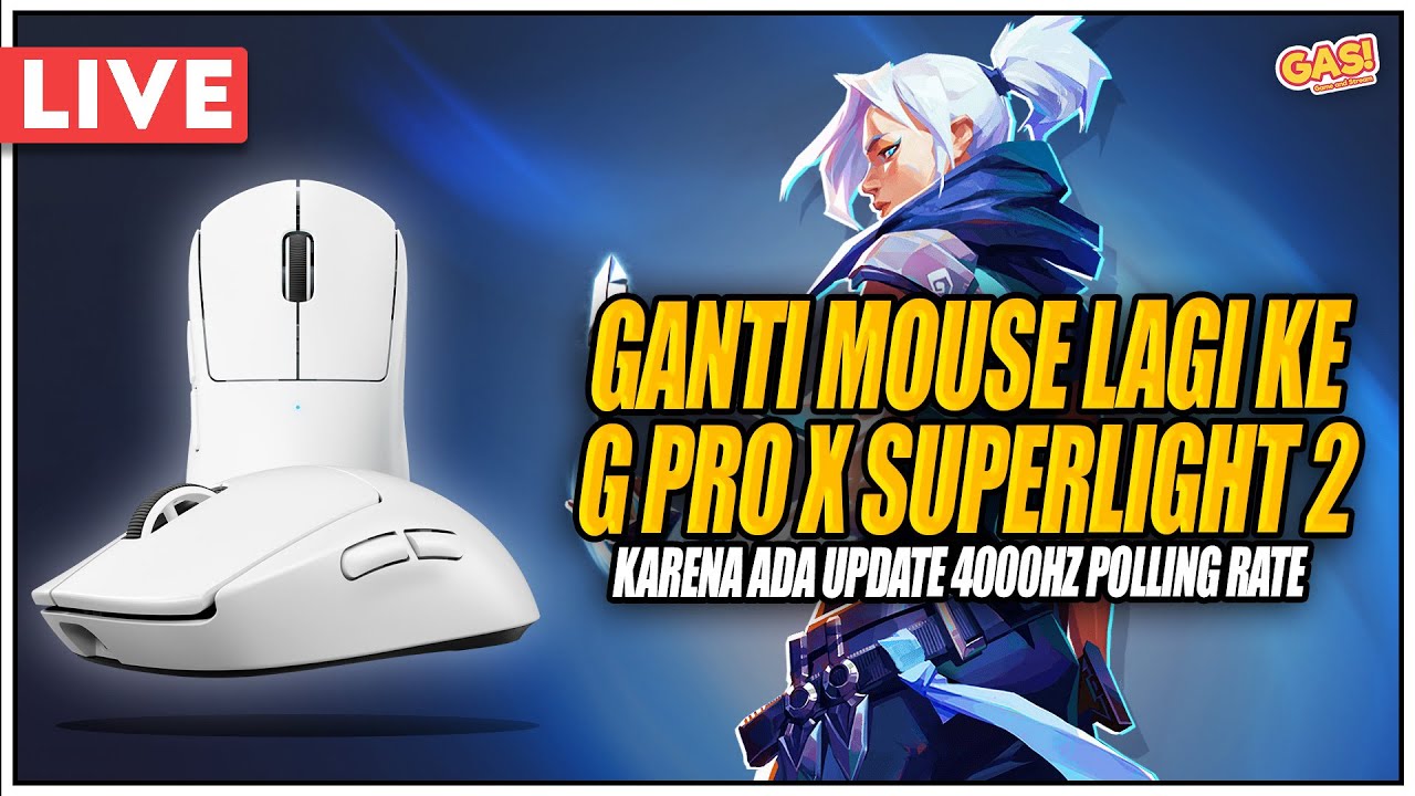 GANTI MOUSE LAGI KE G PRO X SUPERLIGHT 2 KARENA ADA UPDATE 4000HZ ...