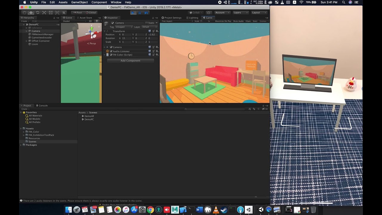 [Tutorial: AR] Viewing your Game Scene on a virtual TV screen, with Markerless Vuforia AR - YouTube