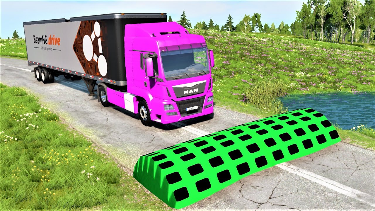 Car vs Green Speed Bump #3 | Beamng Drive | Final Gaming - YouTube