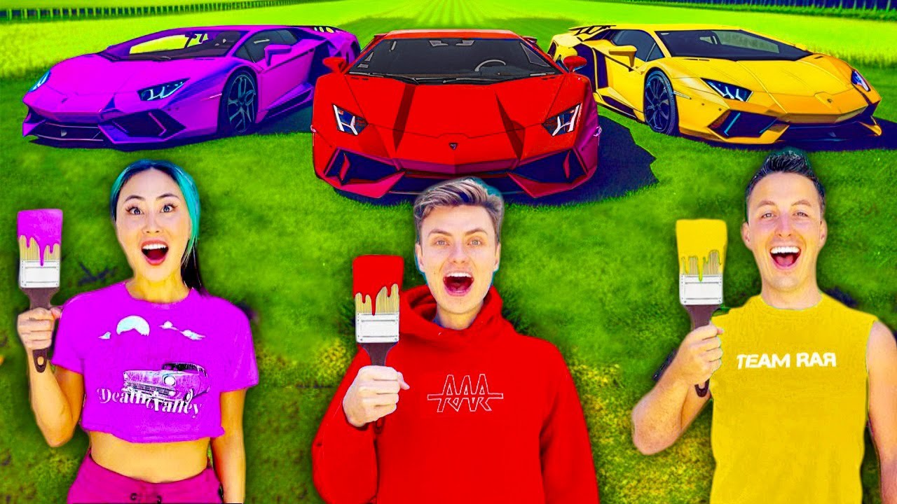 DRIVING ONLY ONE COLOR OF LAMBO for 24 HOURS!! - YouTube