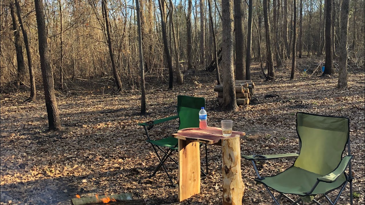 Camp fireside table - YouTube