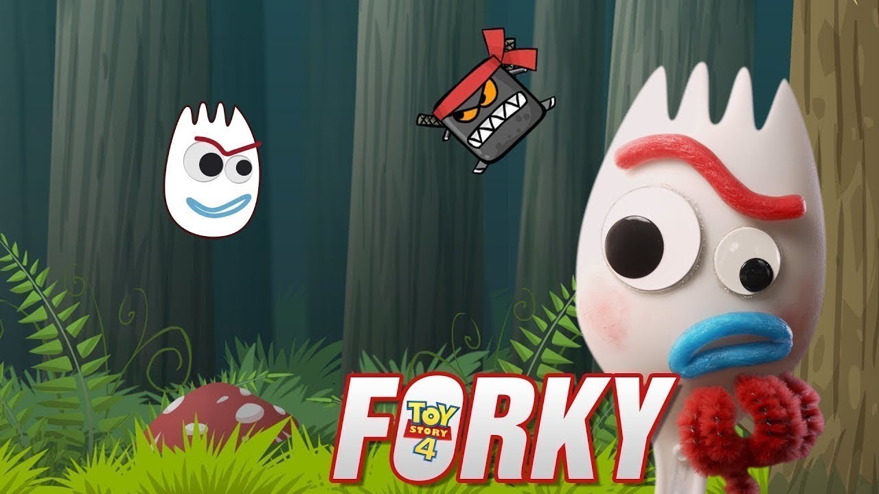 Forky en Colinas Verdes y el Bosque | Forky en la Bolita Roja #1 - YouTube