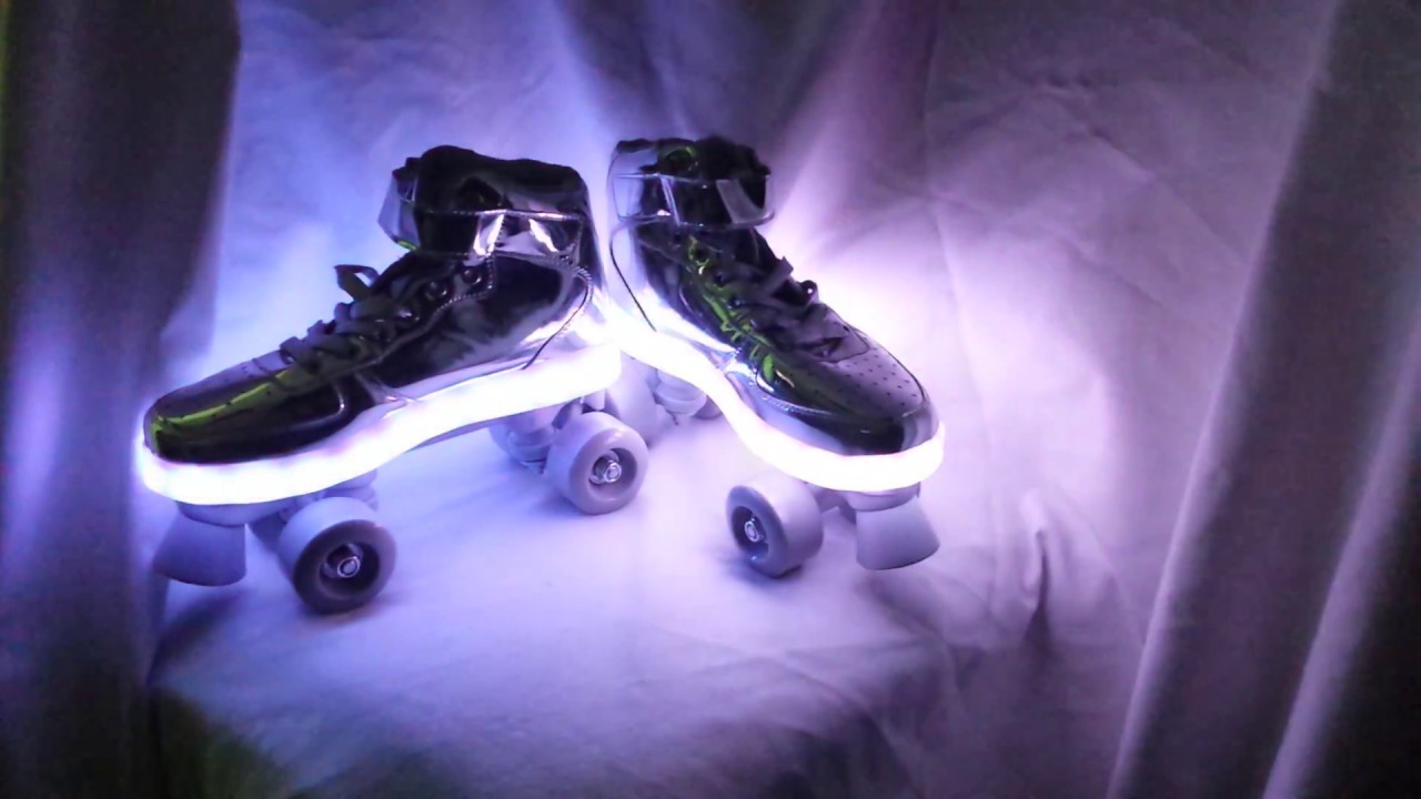patines rollers con luces led color recargable skate roller video - YouTube