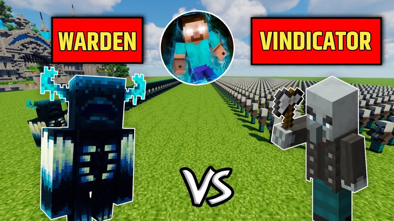 Warden Vs Vindicator In Minecraft 😱 [ Pocket Edition ] - Minecraft 1.20 ...